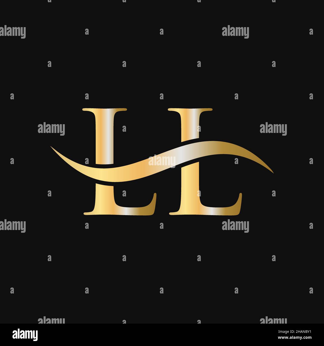 Letter LL Logo Design Template. LL, L L Letter Logo Modern, Flat ...