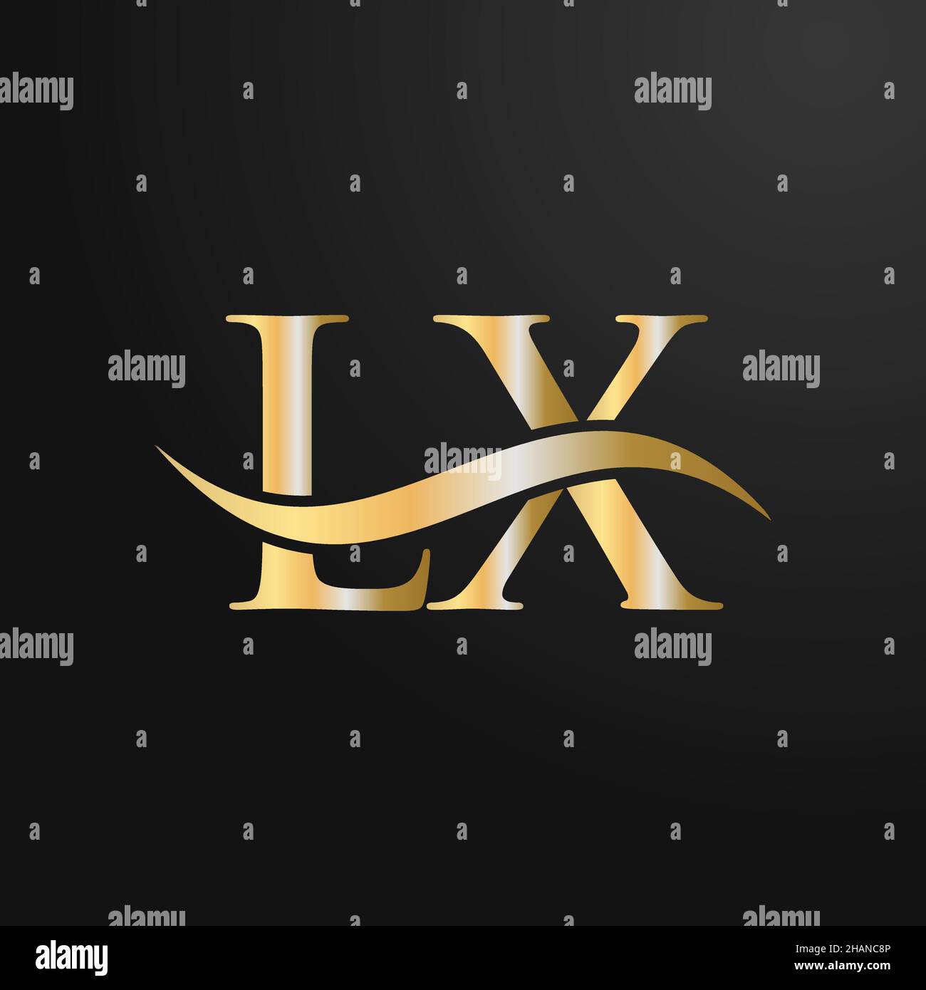 Letter LX Logo Design Template. LX, L X Letter Logo Modern, Flat ...
