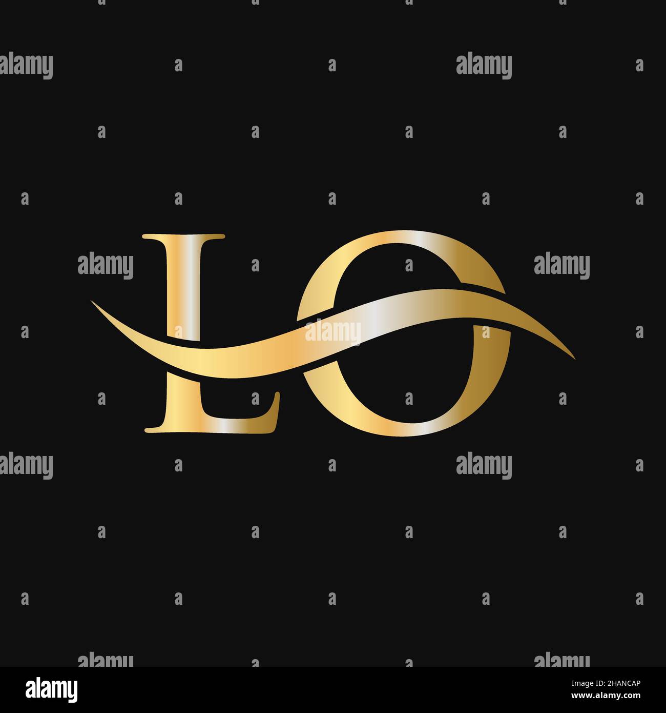 Letter LO Logo Design Template. LO, L O Letter Logo Modern, Flat ...