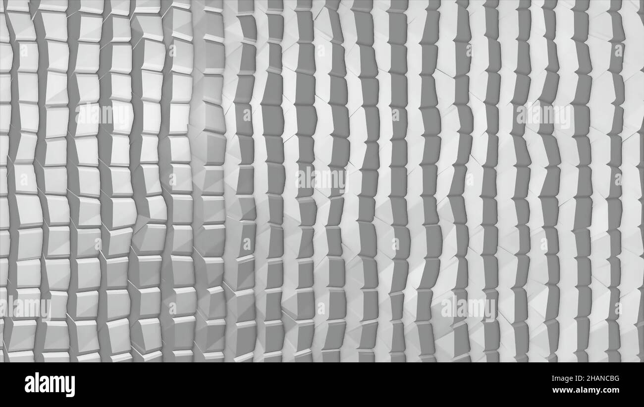 White polygonal geometric surface. Computer generated seamless loop abstract motion background ...