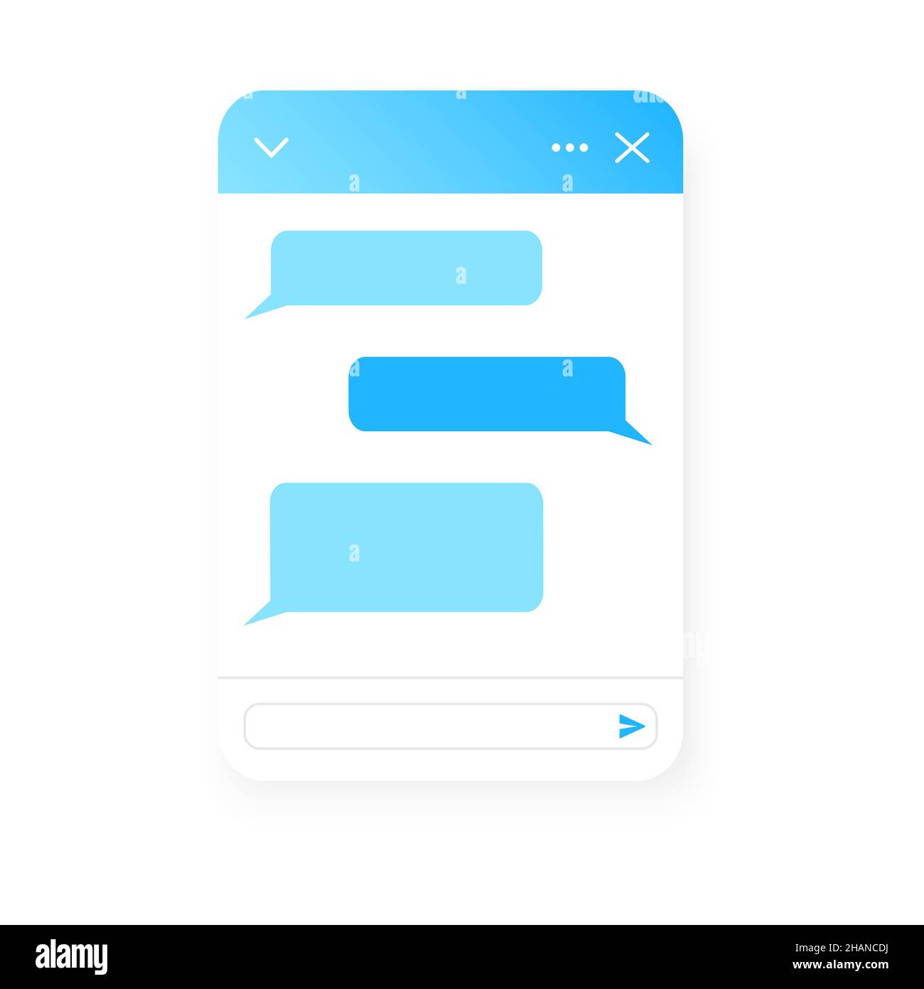 Chat bot window template. Life chat example with message bubbles ... Chat bot window template. Life chat example with message bubbles ...