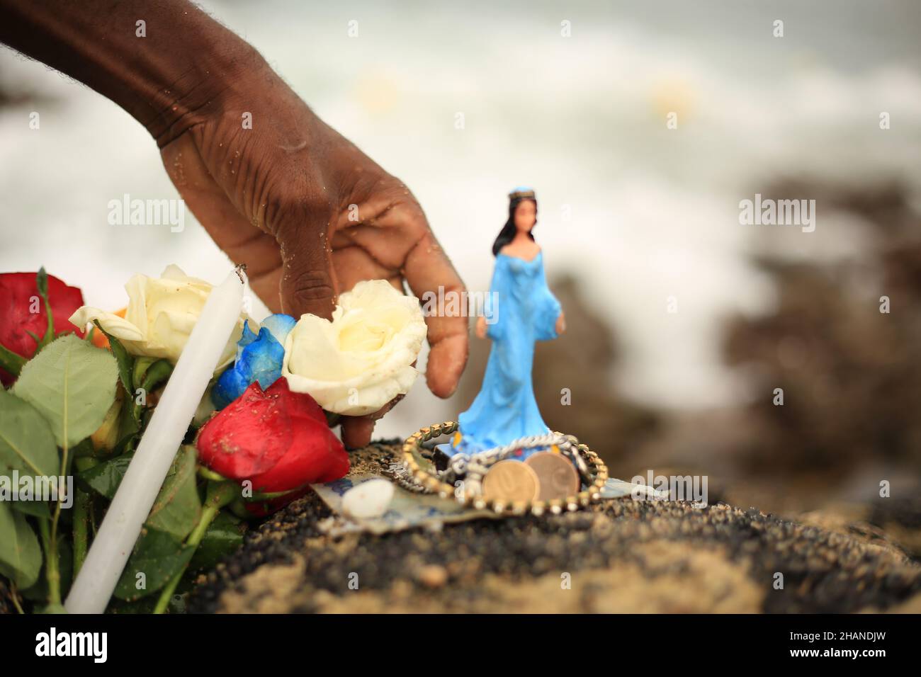 salvador, bahia, brazil - fevereiro 2, 2016: sculpture of the Orixa ...