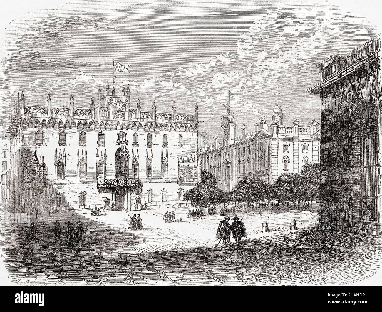 The Palace of the Viceroy, Barcelona, Catalonia, Spain, seen here in ...