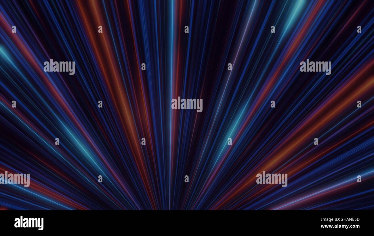 Abstract neon glow of spotlight lines. Animation. Laser disco light ...