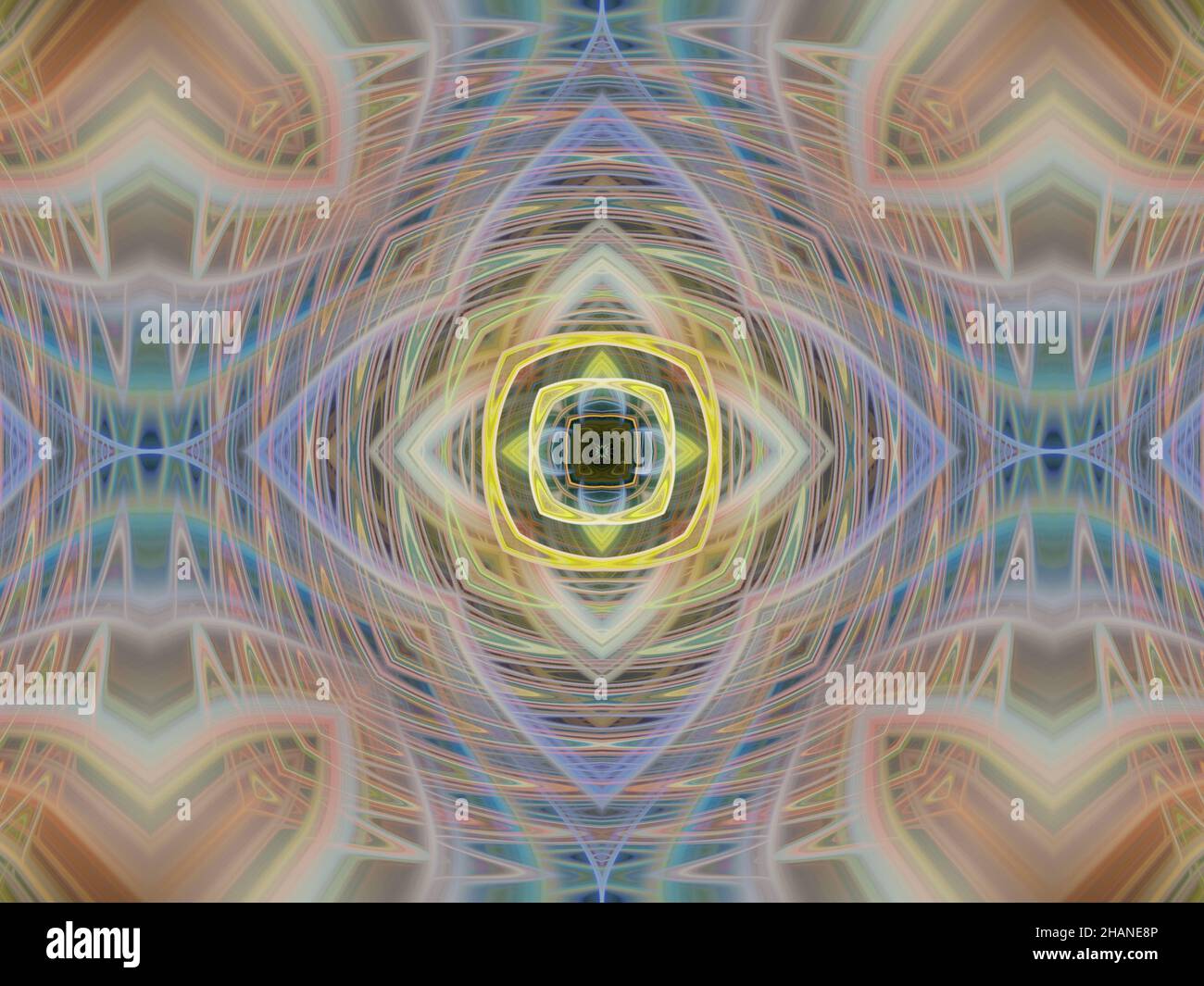 Digital art, 3d illustration, beautiful abstract symmetrical pattern in ...