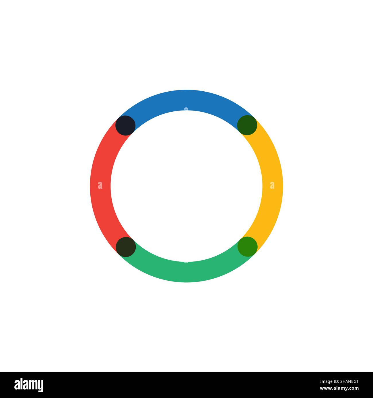 Colored hi-tech circle company logo design, business symbol concept ...