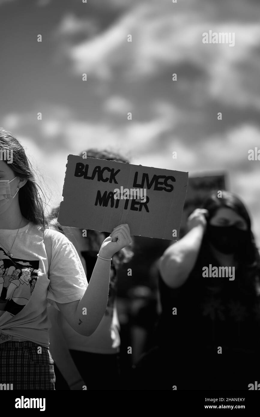 Blm march Black and White Stock Photos & Images - Alamy