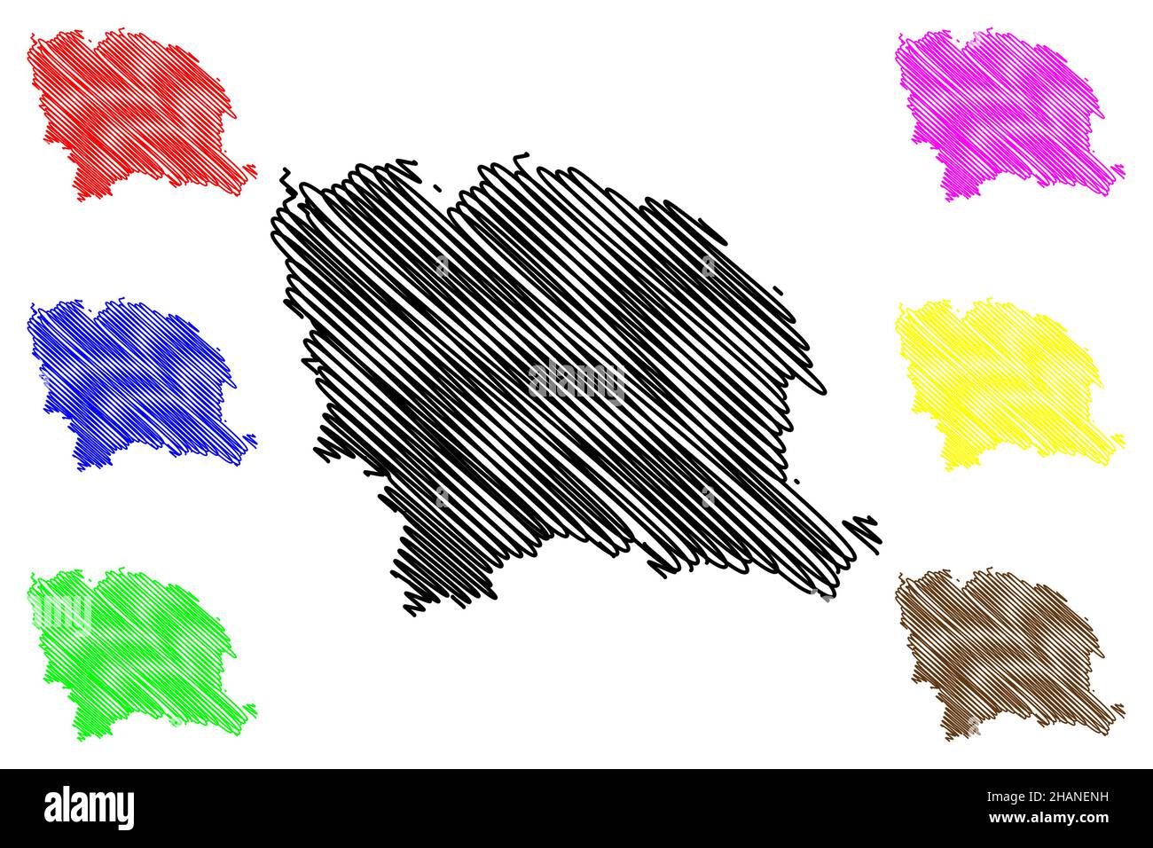 Kottayam district (Kerala State, Republic of India) map vector ...