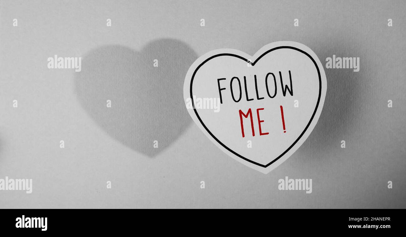 Close up follow word hi-res stock photography and images - Alamy