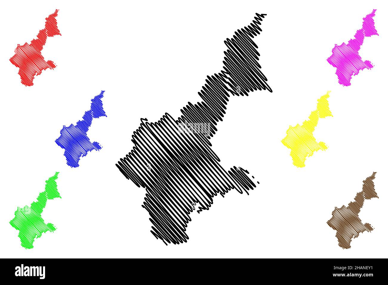 Kota district (Rajasthan State, Republic of India) map vector ...