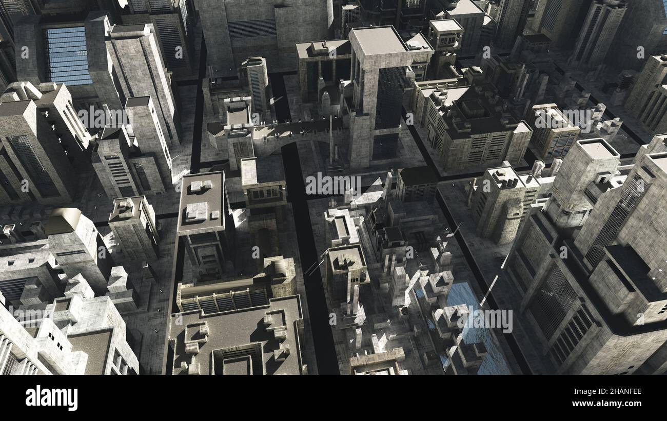 Aerial view of a cityscape with tall buildings Stock Photo - Alamy
