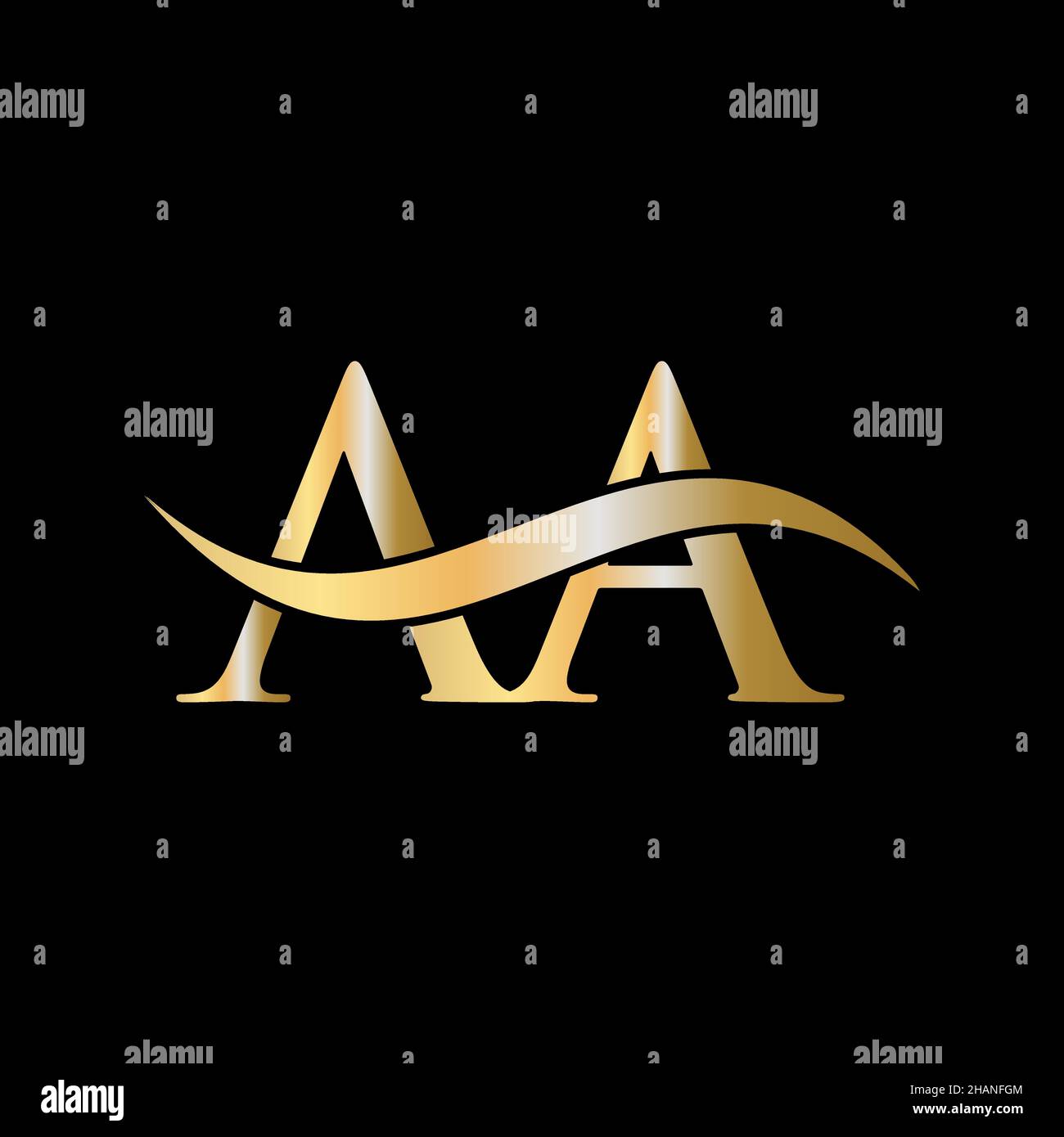 Letter AA Logo Sign Design Template. AA, A A Letter Logo Modern, Flat ...