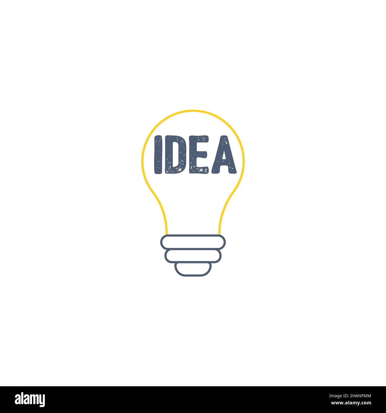 Hand-drawn light bulb, symbol of ideas, solution doodle, energy concept ...