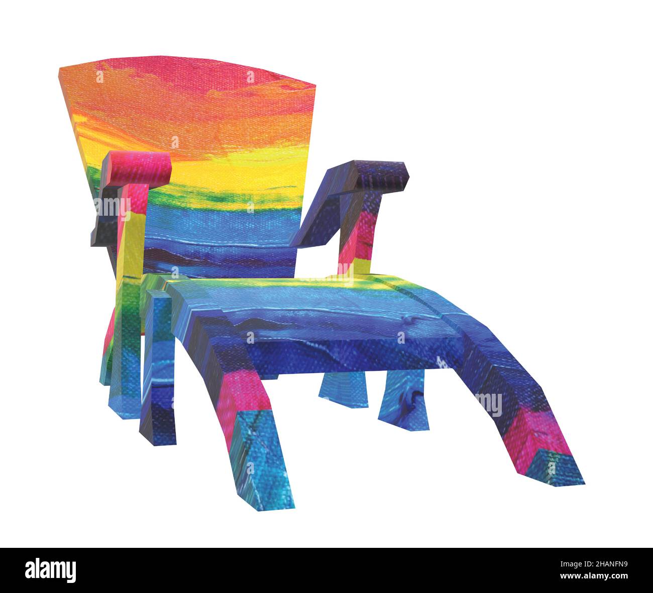 Rainbow Colors Adirondack Chair Stock Vector Image & Art - Alamy