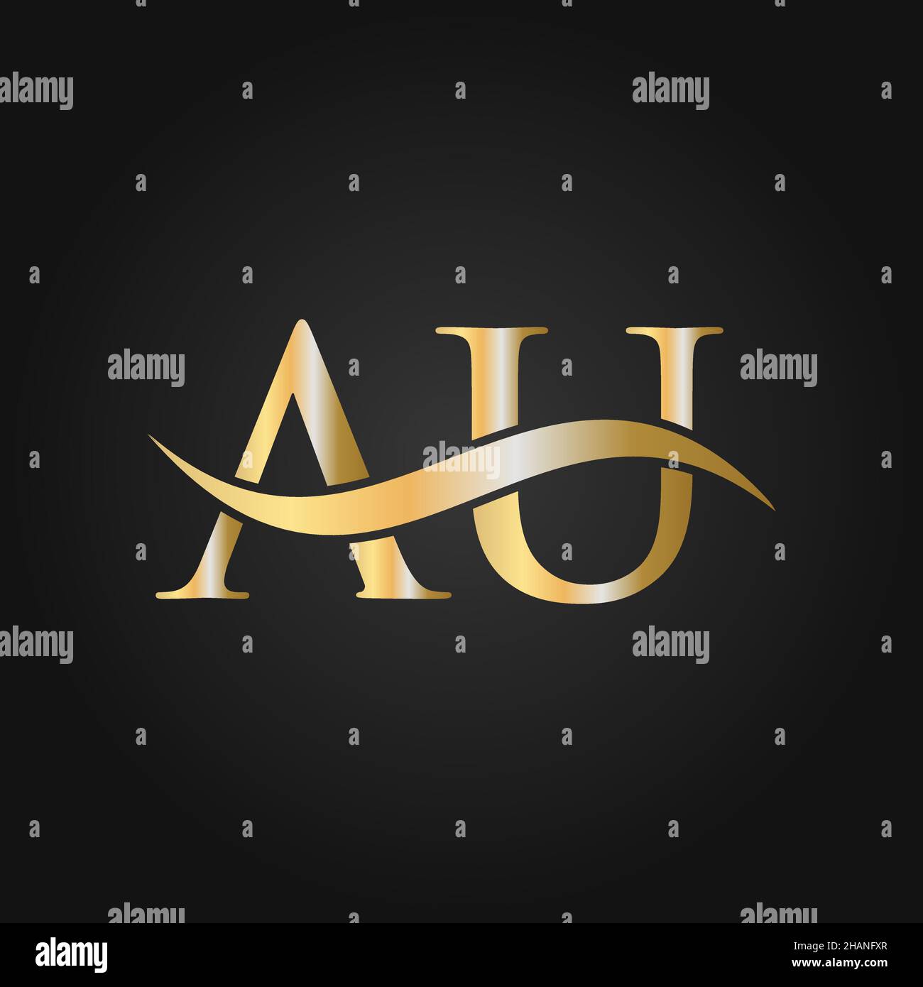 Letter AU Logo Sign Design Template. AU, A U Letter Logo Modern, Flat ...