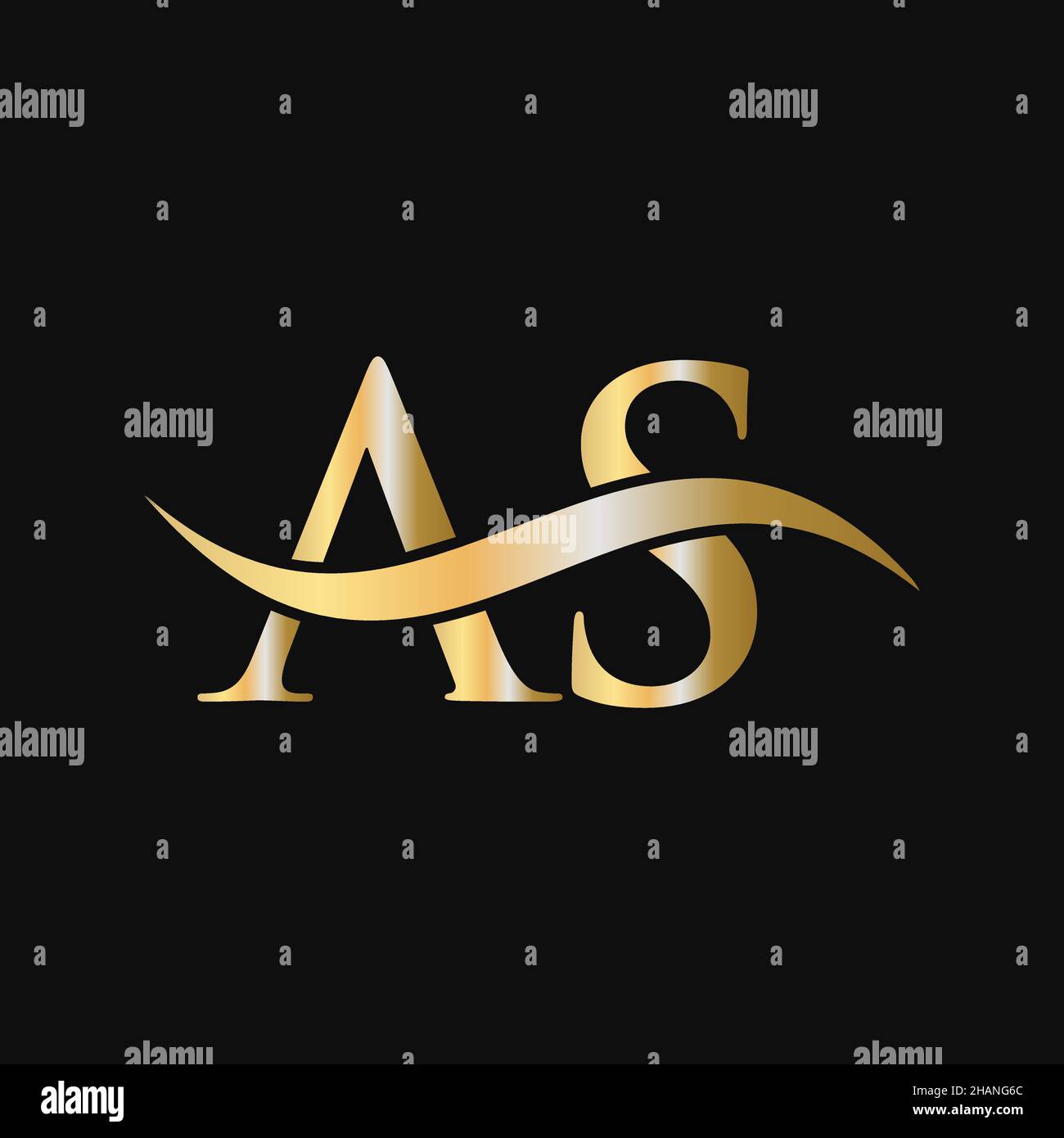 Letter AS Logo Sign Design Template. AS, A S Letter Logo Modern, Flat ...