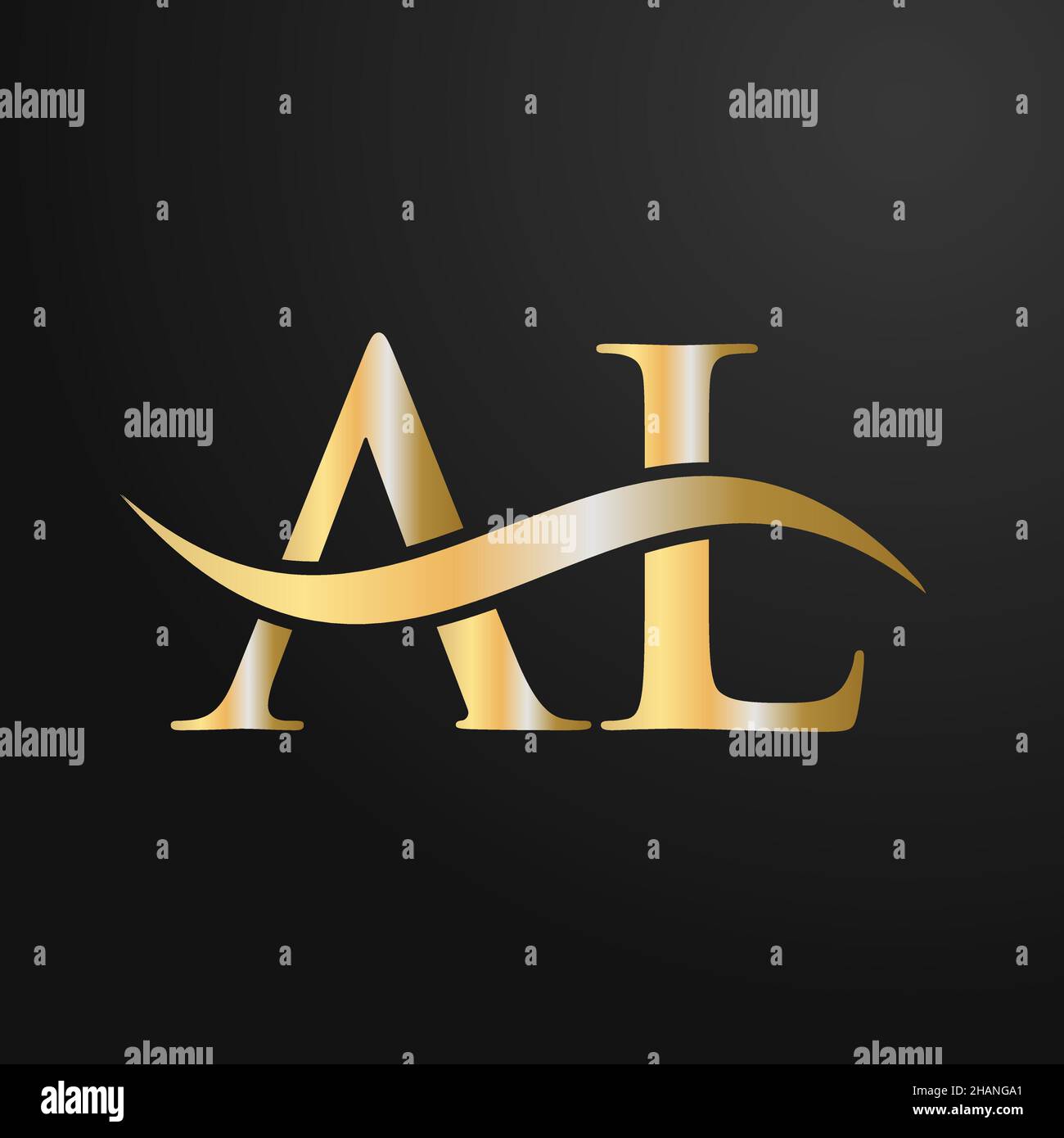 Letter AL Logo Sign Design Template. AL, A L Letter Logo Modern, Flat ...