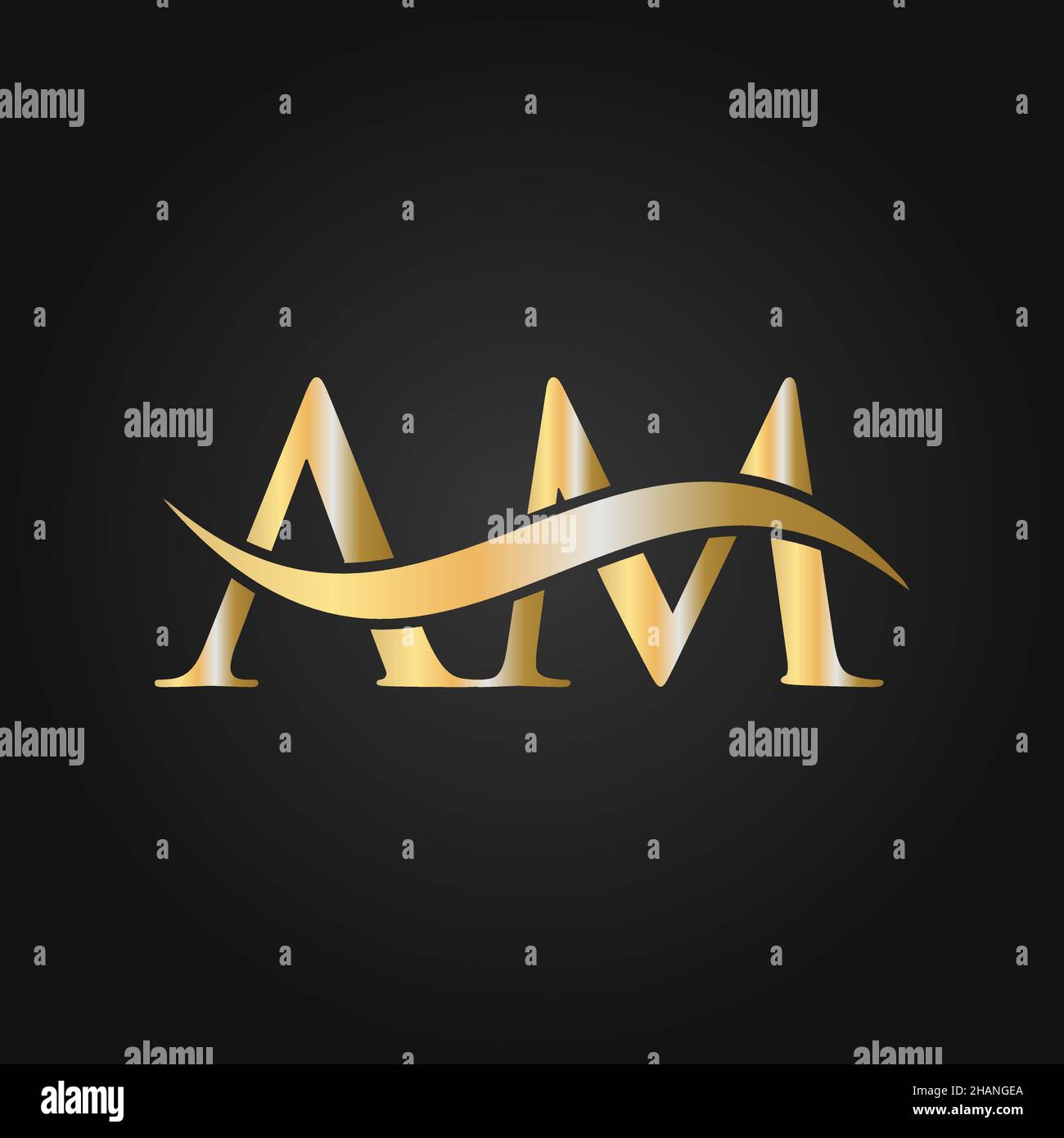 Letter AM Logo Sign Design Template. AM, A M Letter Logo Modern, Flat ...
