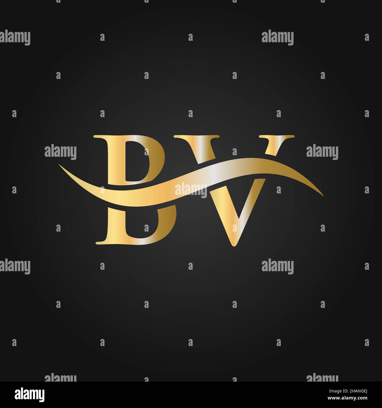 Letter BV Logo Sign Design Template. BV, B V Letter Logo Modern, Flat ...