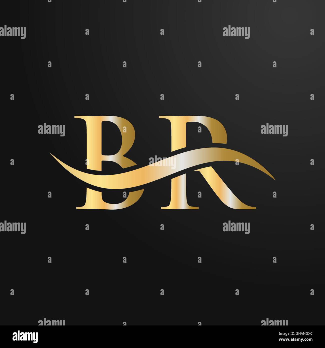 Letter BR Logo Sign Design Template. BR, B R Letter Logo Modern, Flat ...