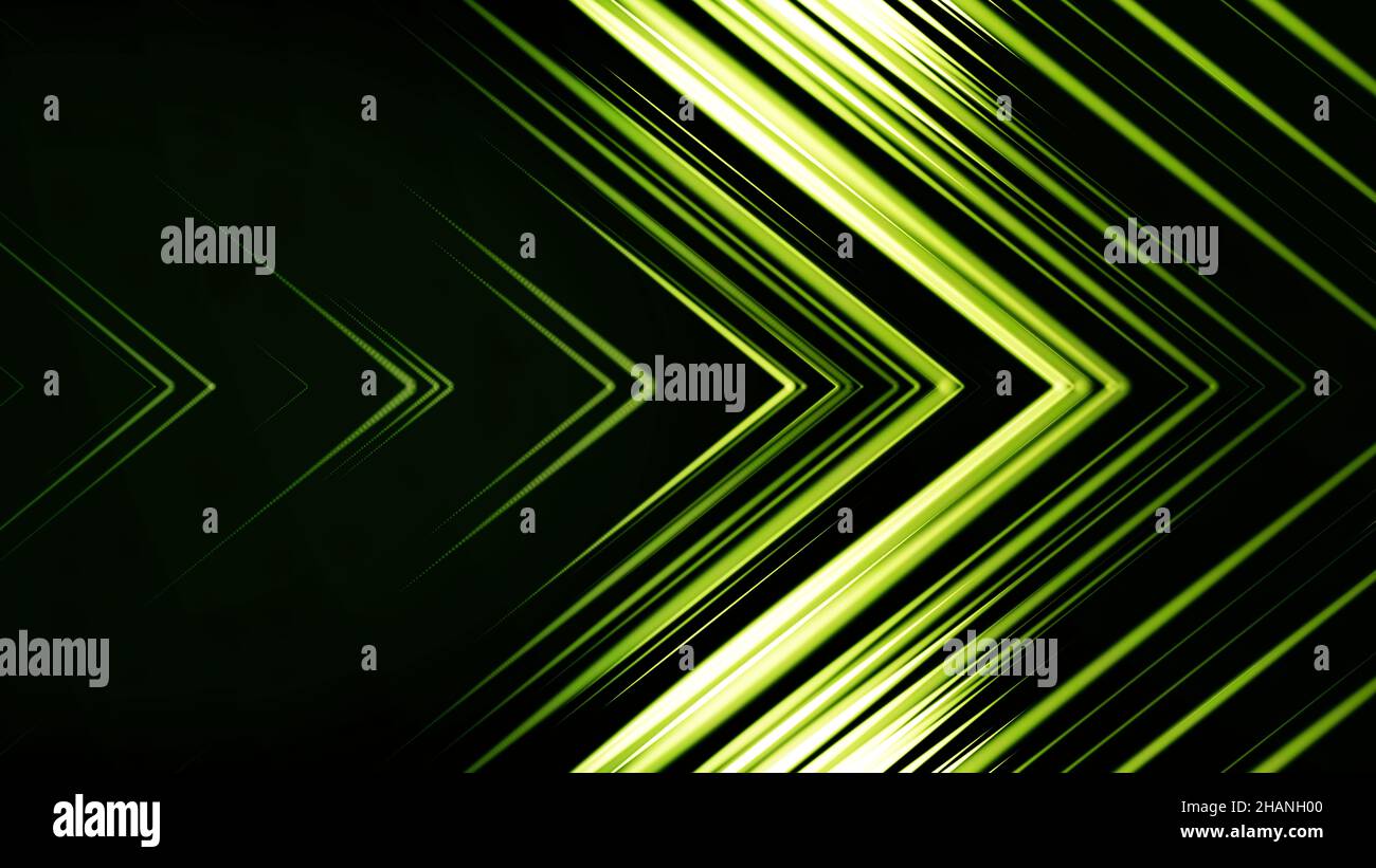 Green Arrow Horizontal Wipe. Abstract background of lines in shape of ...