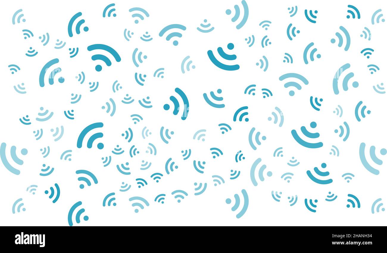 Wi-fi free zone. Vector seamless pattern. Ornament can be used for gift ...