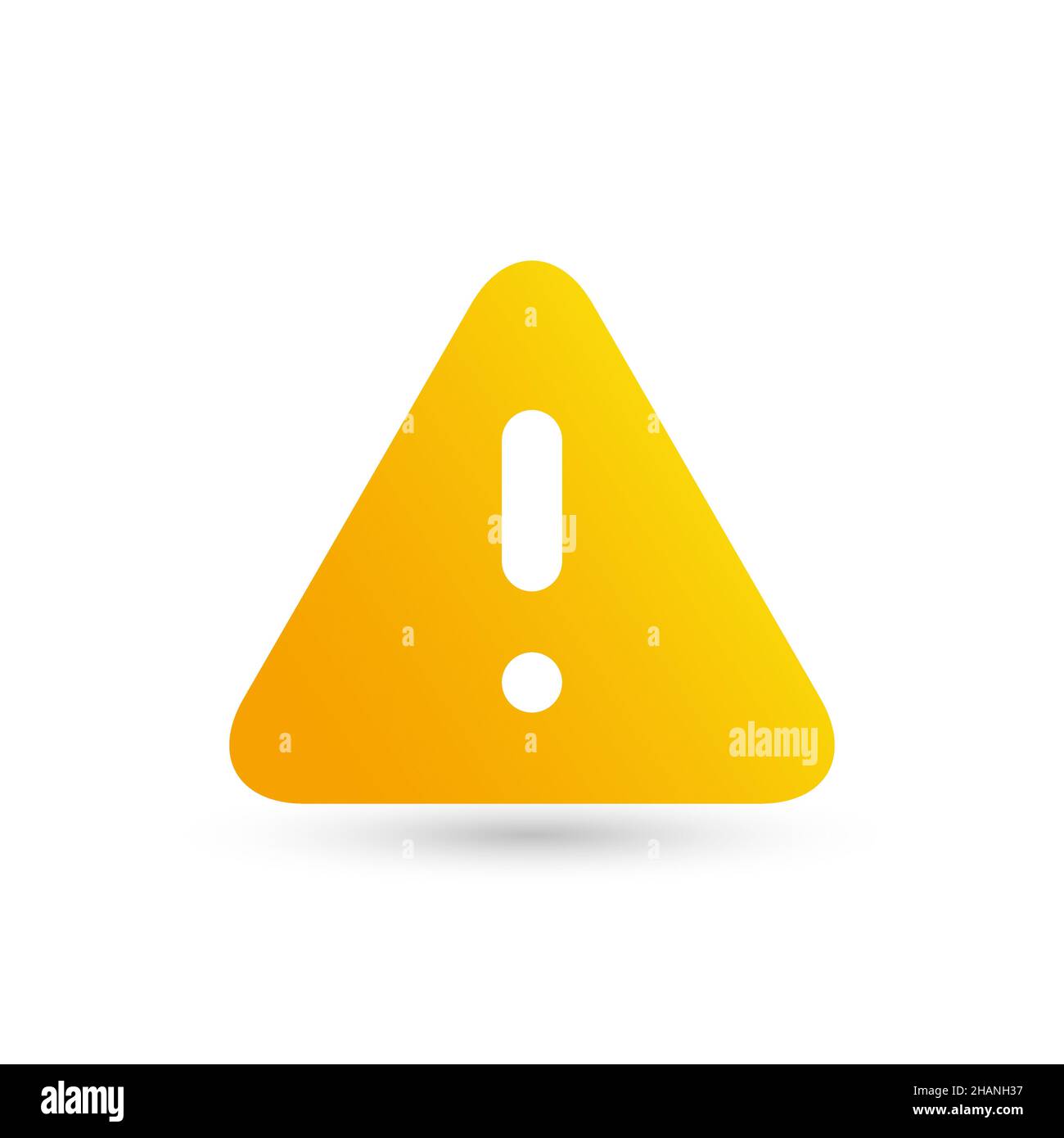 Hazard warning attention sign with exclamation mark symbol. Stock ...