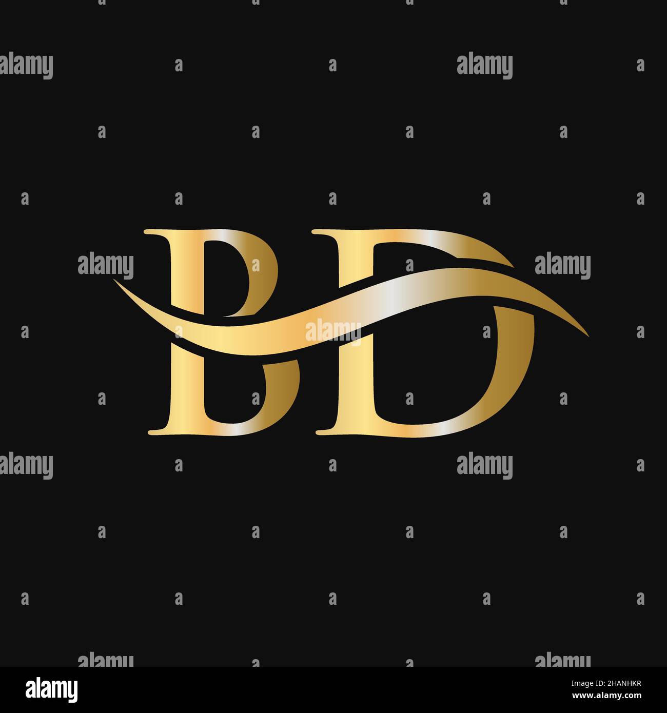 Letter BD Logo Sign Design Template. BD, B D Letter Logo Modern, Flat ...