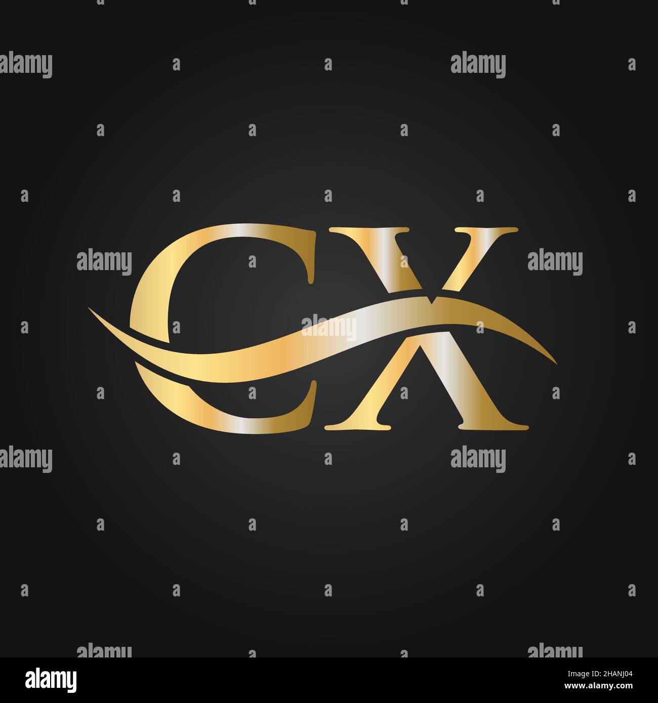 Letter CX Logo Design Template. CX, C X Letter Logo Modern, Flat ...