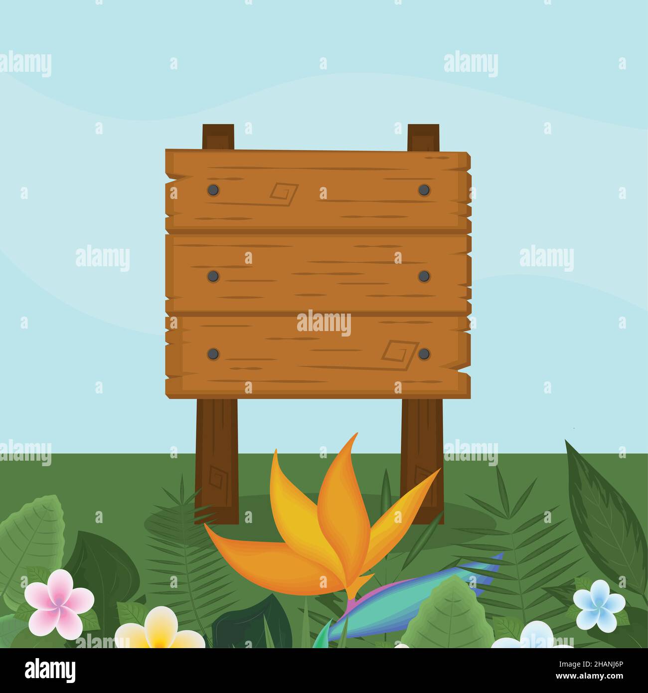 Wooden board foliage on Stock Vector Images - Alamy