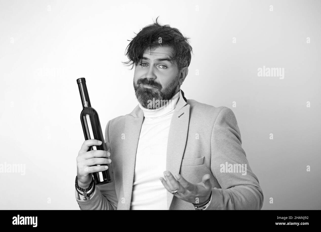 Drunken man in restaurant Black and White Stock Photos & Images - Alamy