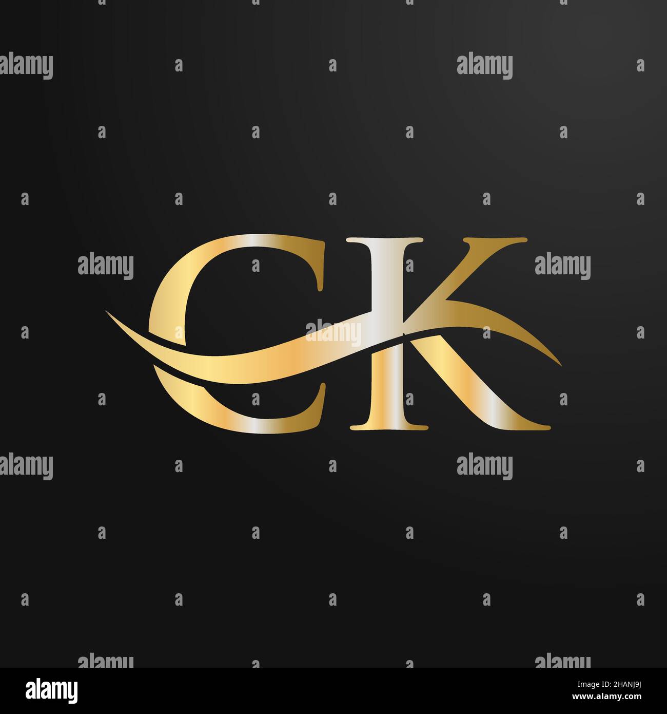 Letter CK Logo Design Template. CK, C K Letter Logo Modern, Flat ...