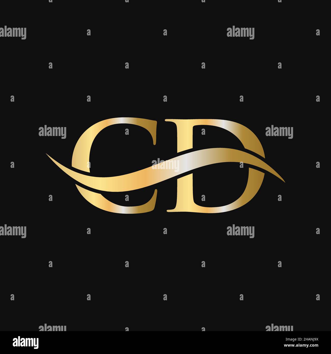 Letter CD Logo Design Template. CD, C D Letter Logo Modern, Flat ...