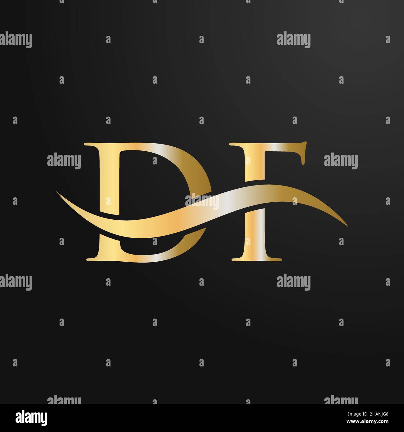 Letter DF Logo Design Template. DF, D F Letter Logo Modern, Flat ...