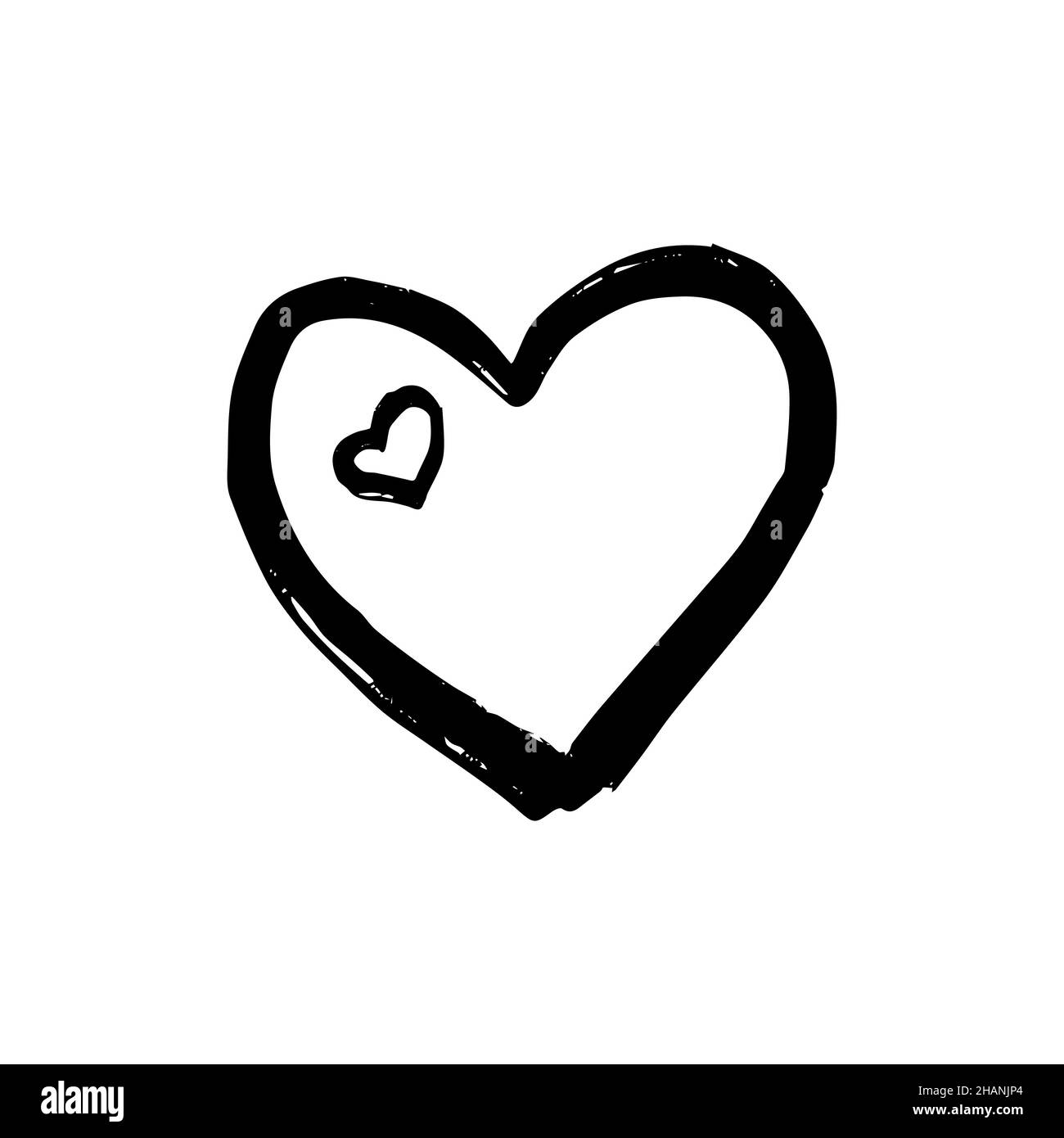 Vector sign of a heart. Hand painted background Stock Vector Image ...