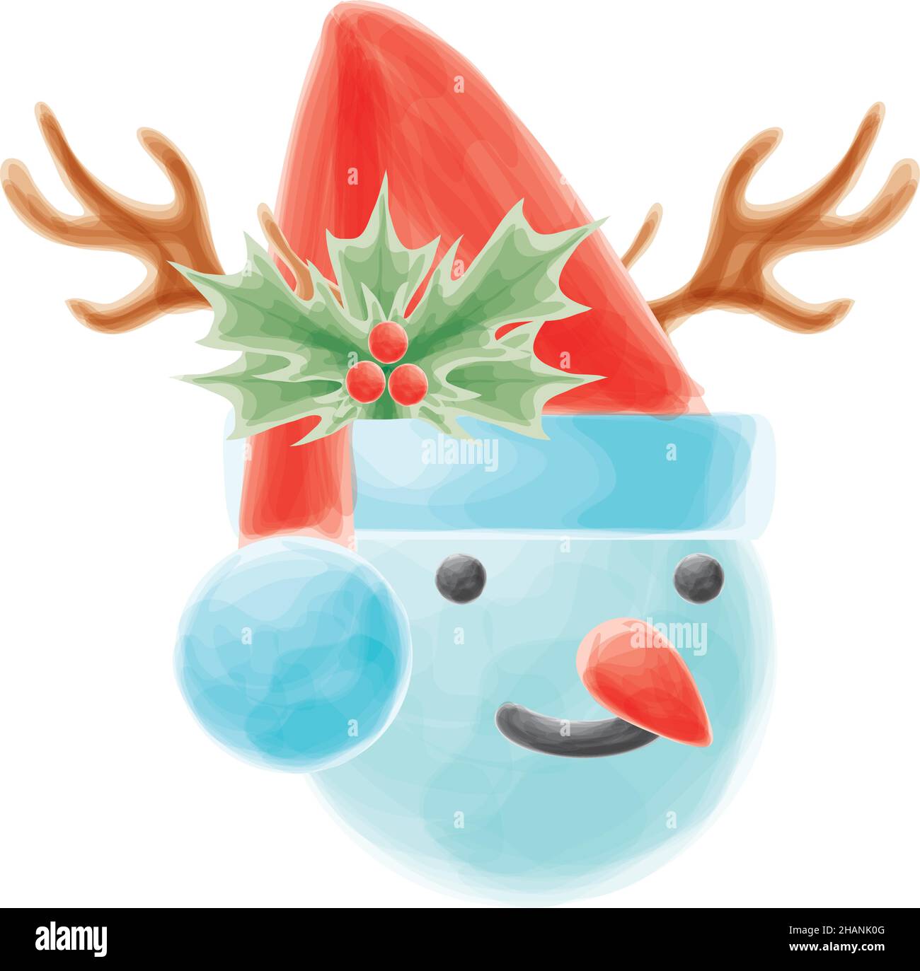 christmas snowman face Stock Vector Image & Art - Alamy