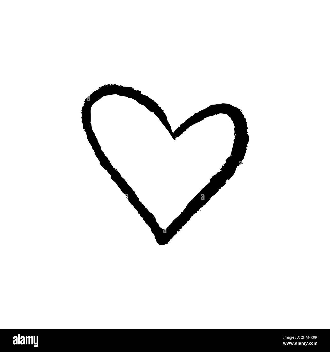 Vector sign of a heart. Hand painted background Stock Vector Image ...