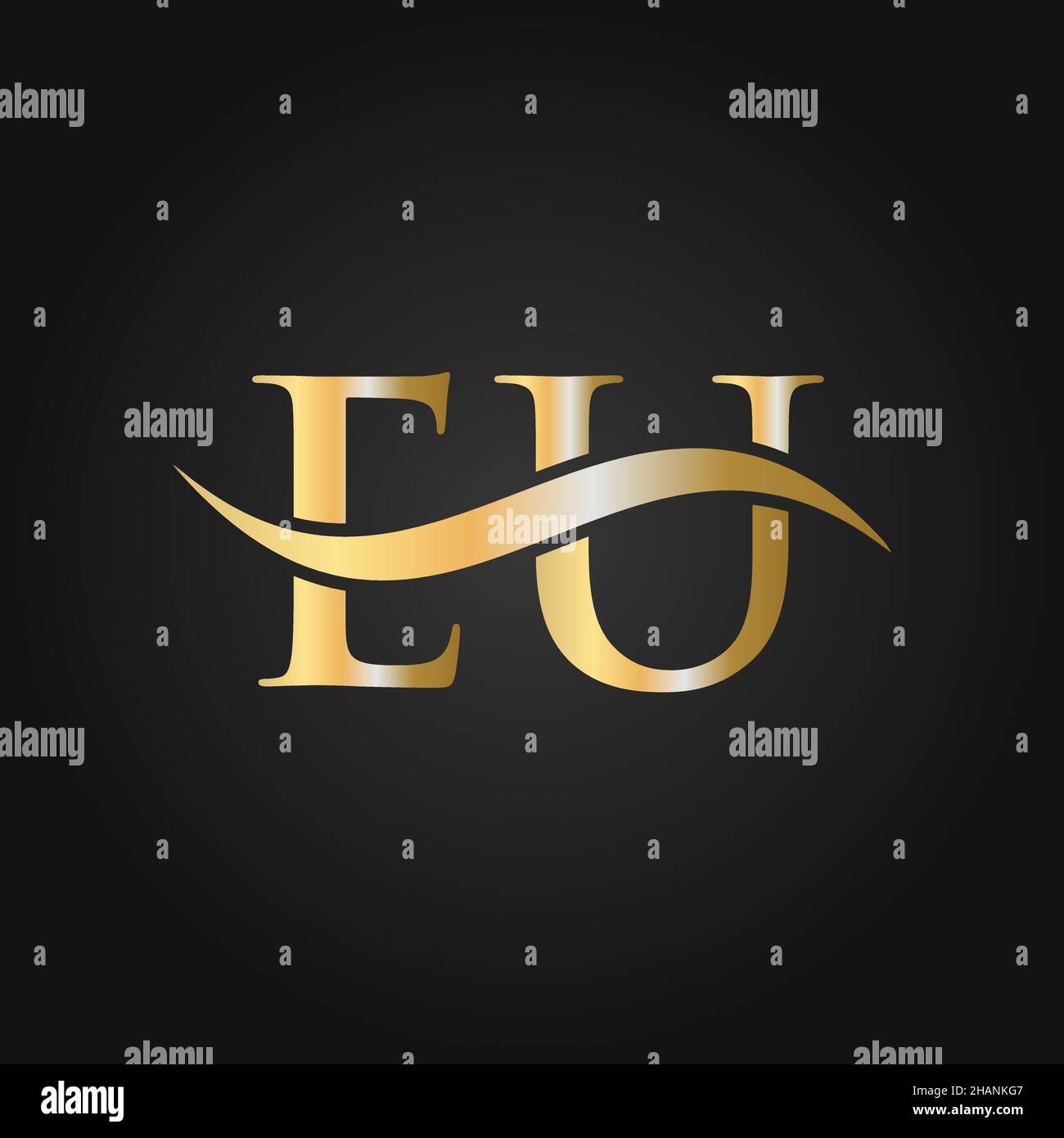 Letter EU Logo Design Template. EU, E U Letter Logo Modern, Flat ...