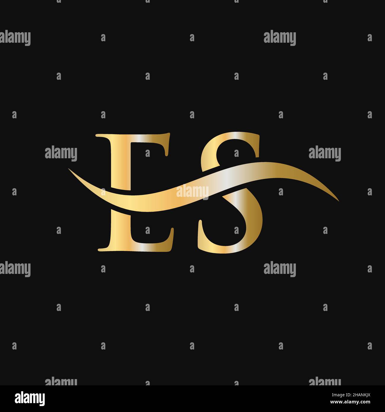 Letter ES Logo Design Template. ES, E S Letter Logo Modern, Flat ...