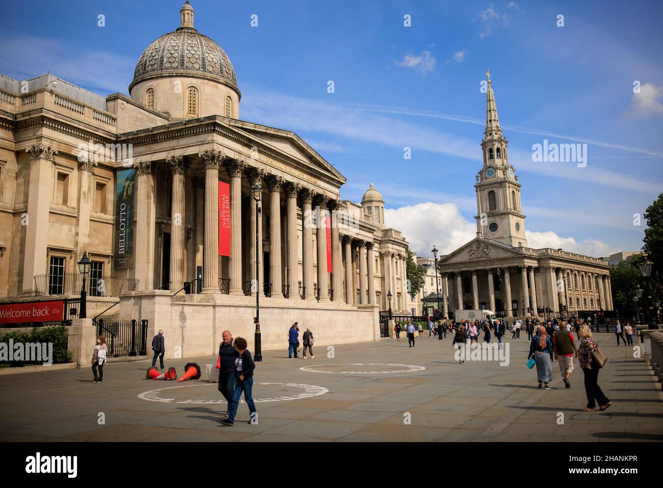 The National Gallery, an art museum in Trafalgar Square in the City of ...