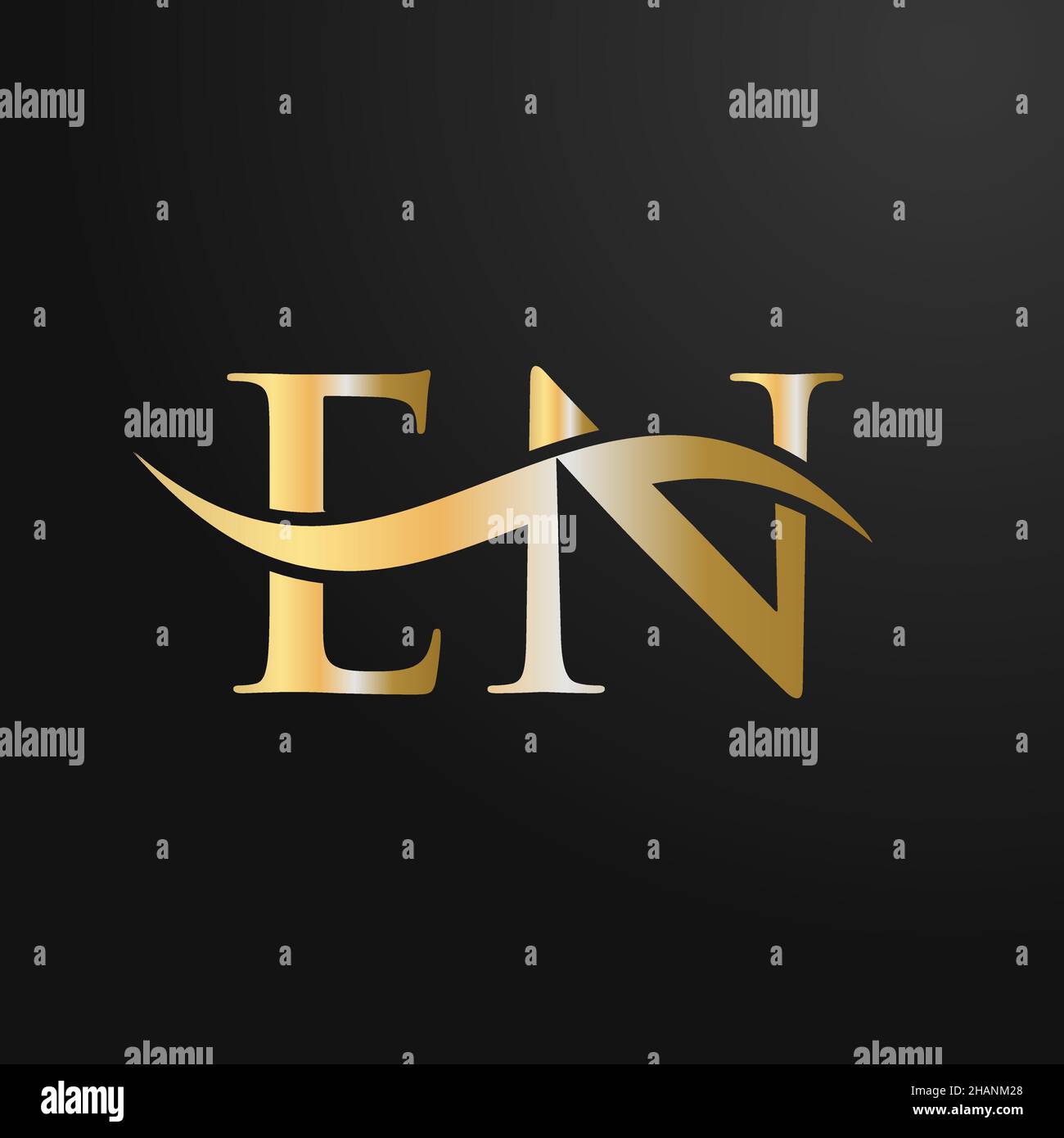 Letter EN Logo Design Template. EN, E N Letter Logo Modern, Flat ...