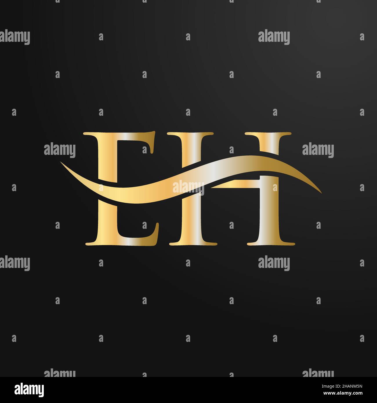 Letter EH Logo Design Template. EH, E H Letter Logo Modern, Flat ...
