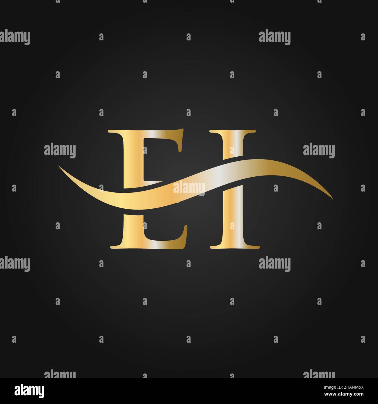 Letter EI Logo Design Template. EI, E I Letter Logo Modern, Flat ...