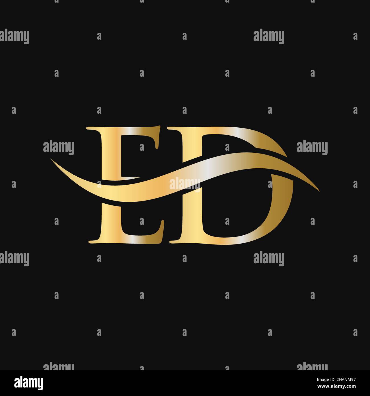 Letter ED Logo Design Template. ED, E D Letter Logo Modern, Flat ...