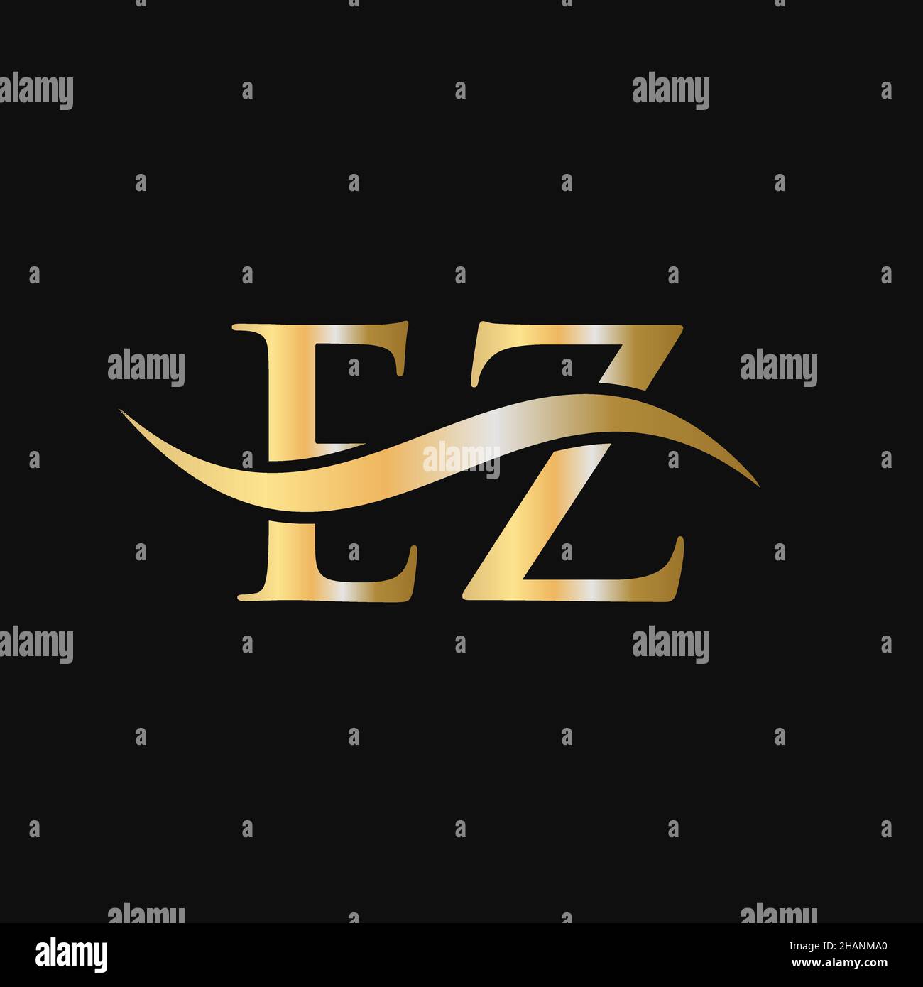 Letter EZ Logo Design Template. EZ, E Z Letter Logo Modern, Flat ...