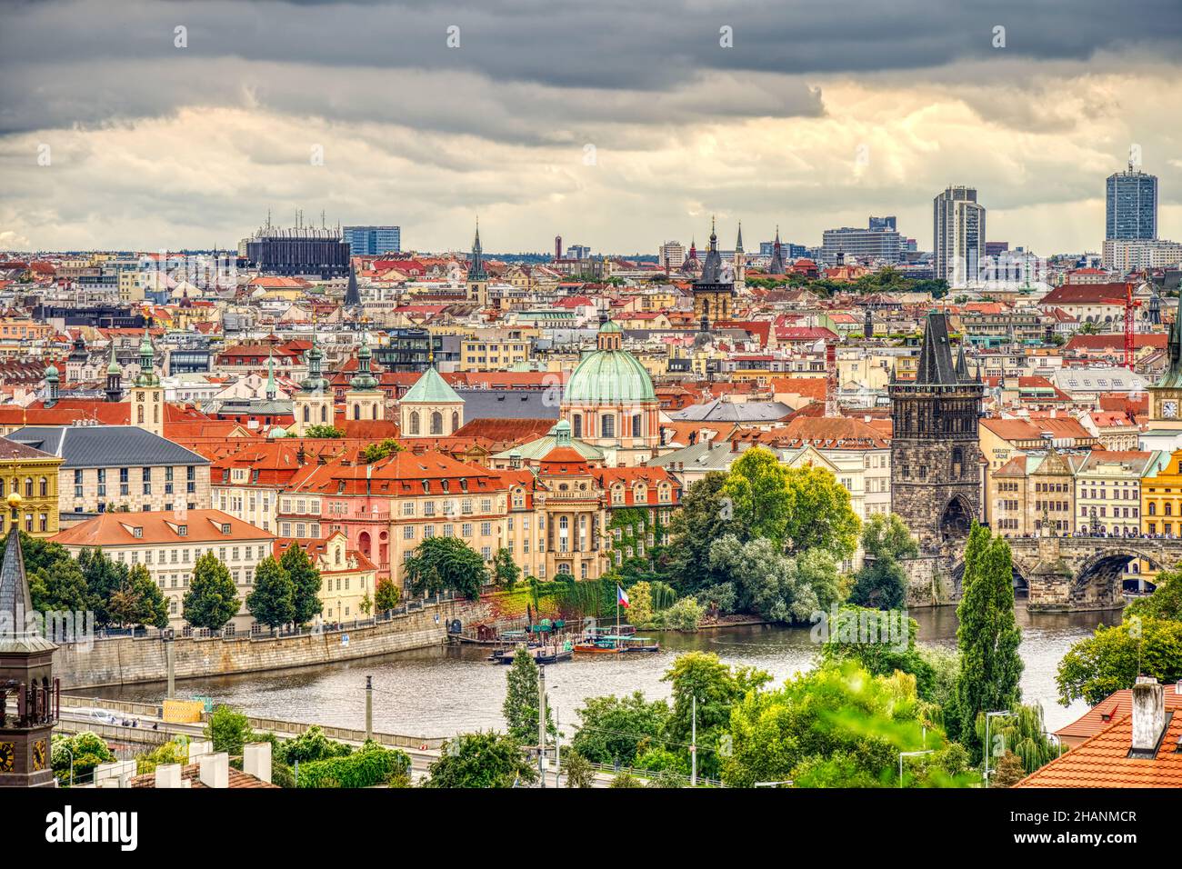 Elevated cityscape rooftops medieval hi-res stock photography and ...