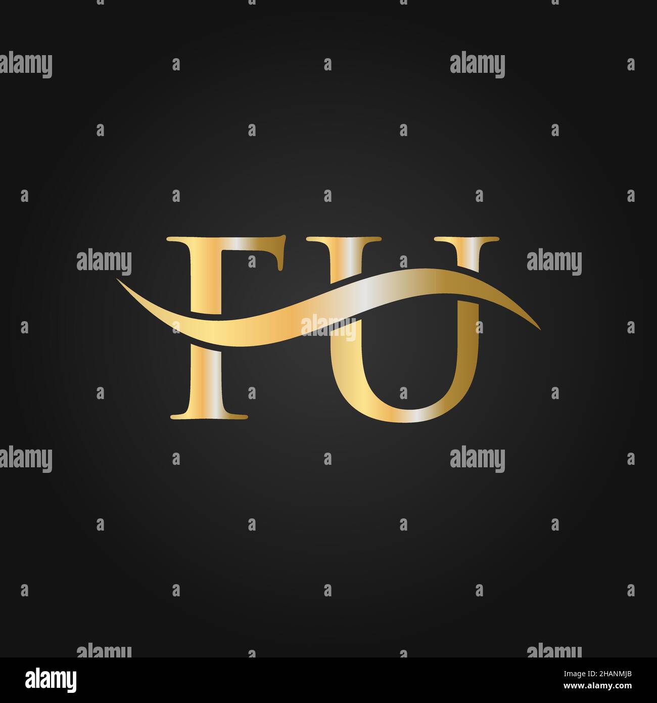 Letter FU Logo Design Template. FU, F U Letter Logo Modern, Flat ...