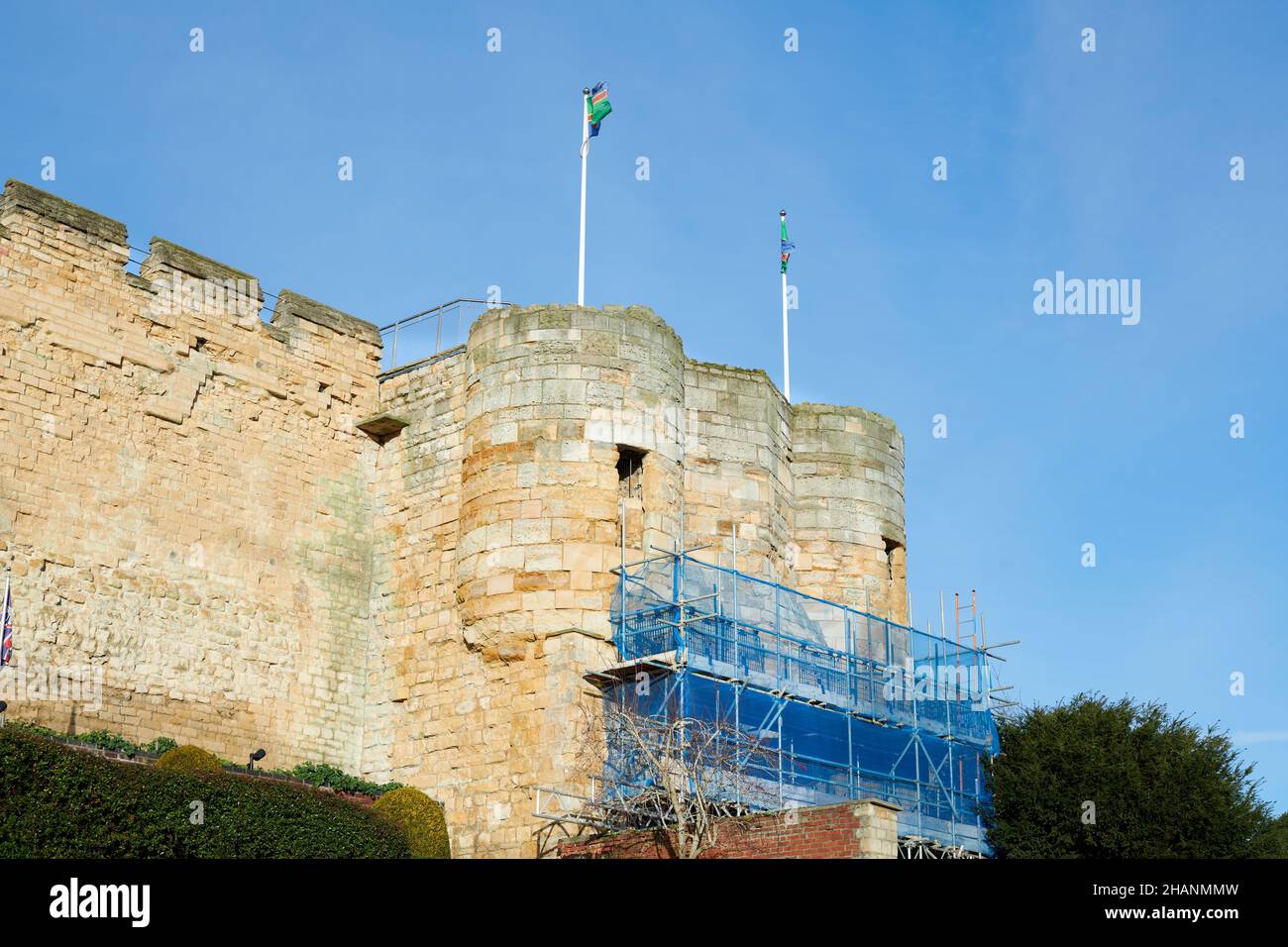 Turret at the norman built castle, Lincoln, England Stock Photo - Alamy