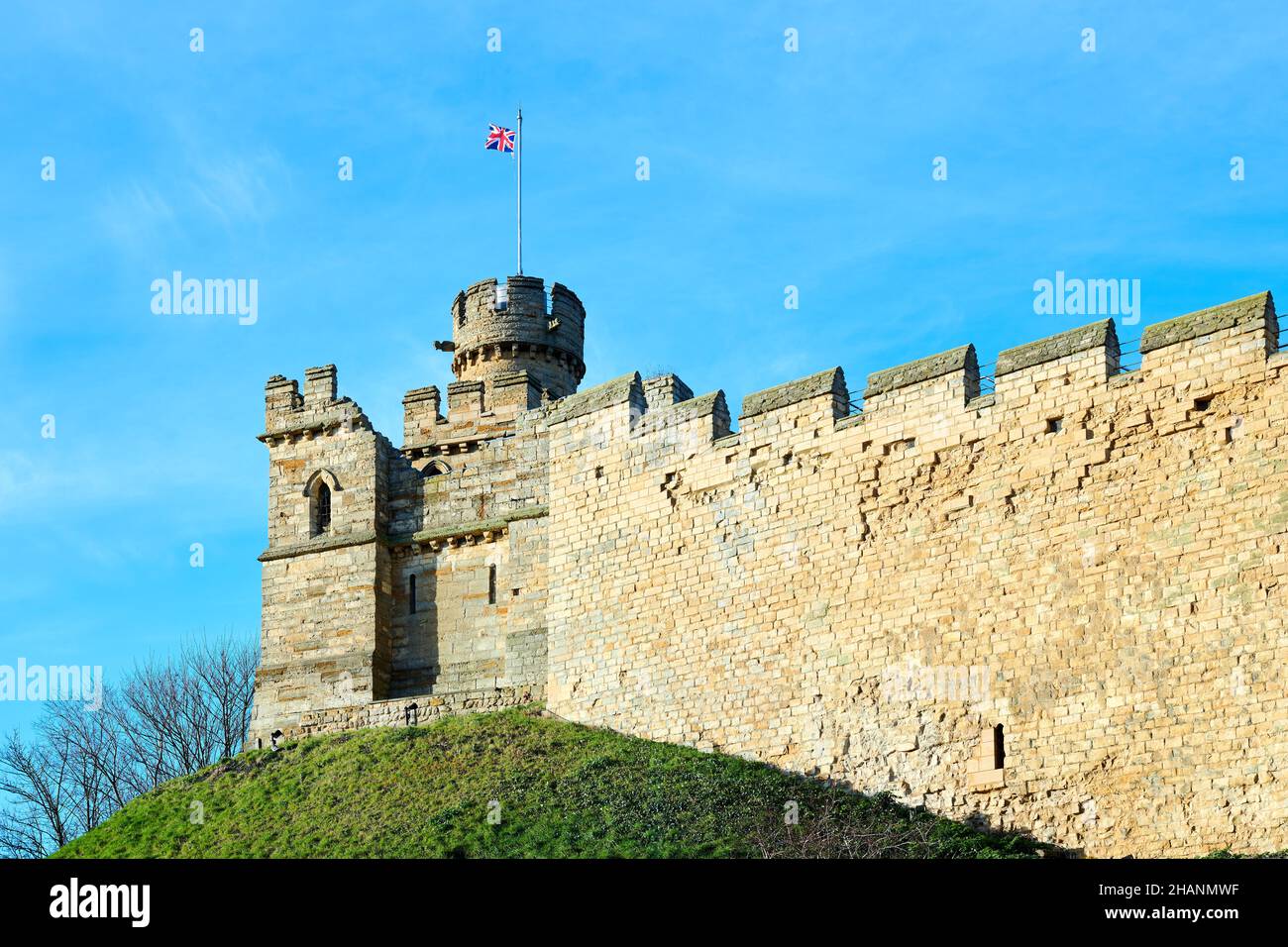 Turret at the norman built castle, Lincoln, England Stock Photo - Alamy