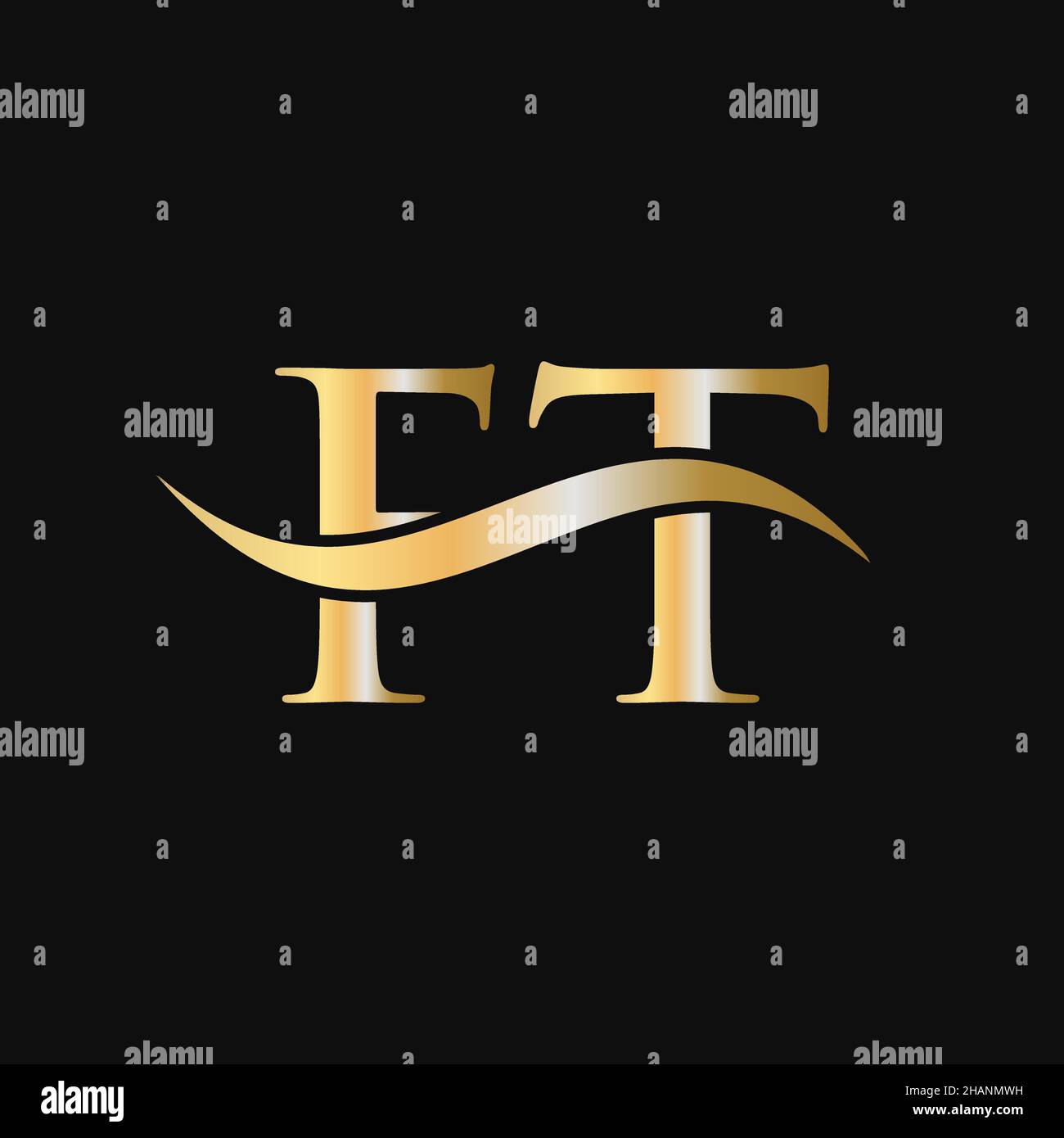 Letter FT Logo Design Template. FT, F T Letter Logo Modern, Flat ...